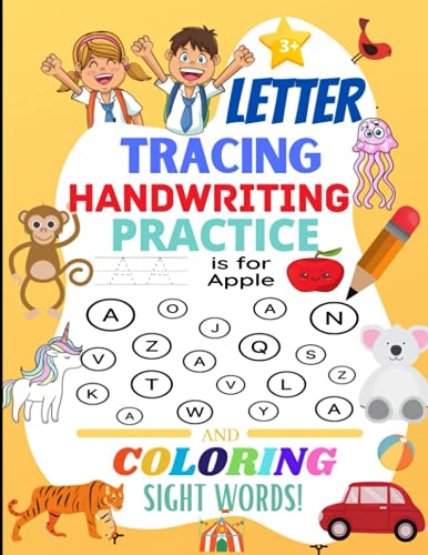 Letter Tracing Handwriting Practice Workbook: Coloring And Activity ...