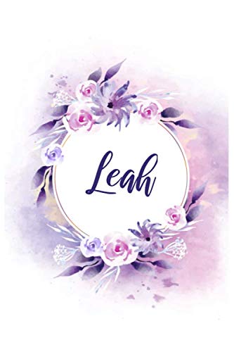 Leah: Lined Writing Notebook Journal with Personalized Name, 120 Pages ...