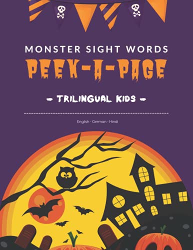 Monster Sight Words Peek-a-Page English German Hindi Trilingual Kids ...