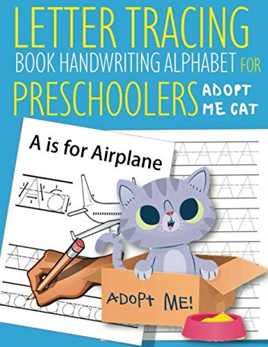 Letter Tracing Book Handwriting Alphabet for Preschoolers Adopt me Cat ...