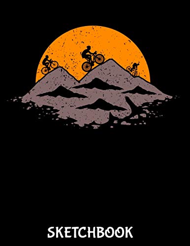 Sketchbook: Mountain Bike Sketch Book with Blank Paper for Drawing ...