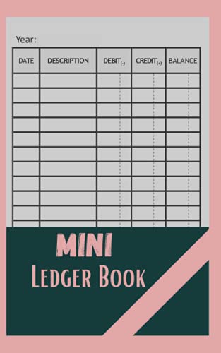 Mini Ledger Book: Pretty Small Cash Log Book | Simple Accounting Ledger ...