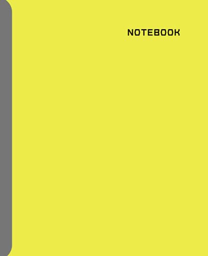 notebook: Simple YELLOW Composition Notebook - College Ruled 100 Pages ...