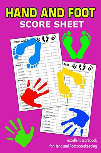 Hand And Foot Score Sheet: A Hand And Foot Score Book | Hand And Foot ...