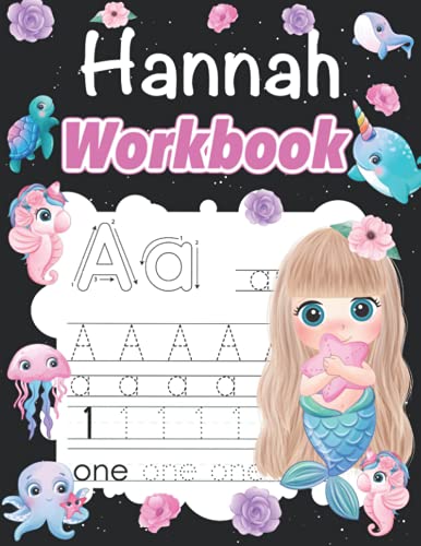 Hannah Workbook: Basics Handwriting Workbook Tracing Letters & Numbers ...
