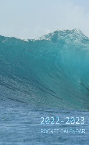 2022-2023 Pocket Calendar: Sea Wave Cover Design, 2 Year Monthly Pocket ...