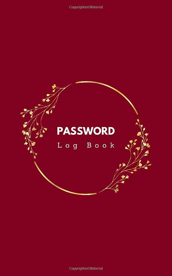 Password Log Book: Luxury Password Log Book Red Pocket Small Size 5 x 8 ...