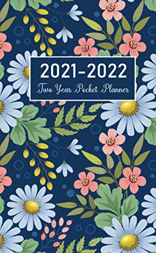 2021-2022 Two Year Pocket Planner: Floral Cover | 2 Year Monthly Pocket ...