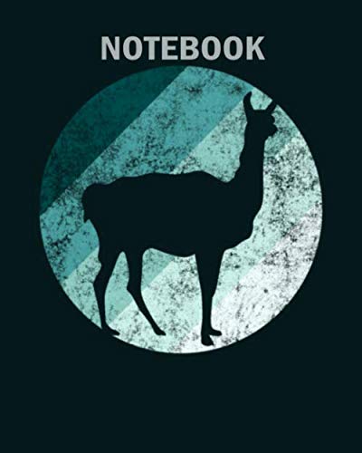 Notebook: lama alpaka grunge - 50 sheets, 100 pages - 8 x 10 inches by ...