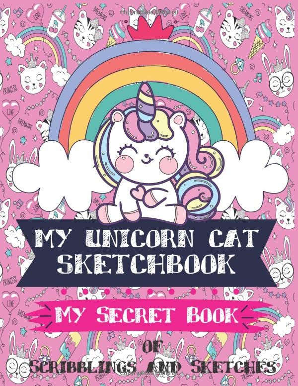 My Unicorn Cat Sketchbook: sketch book of unicat for kids, perfect ...