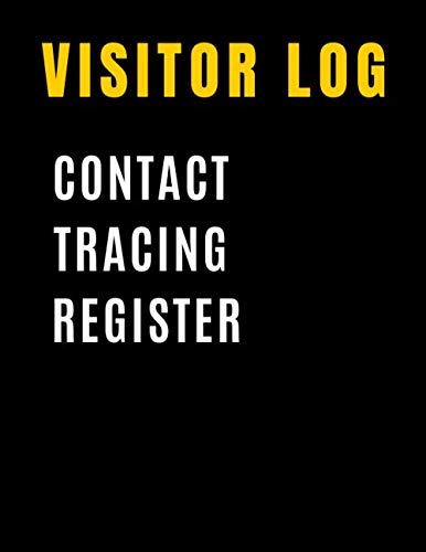 Visitor Log and Contact Tracing Register: Black and Gray Chevron ...