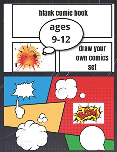 blank comic book draw your own comics set.: variety of templates for ...