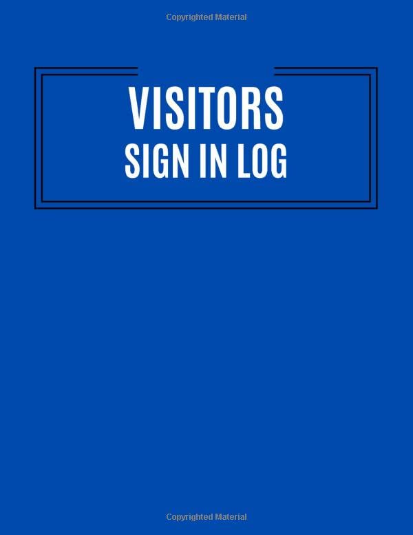 Visitors Sign in Log : Guest Sign In & Out Tracker Register, Gifts for ...
