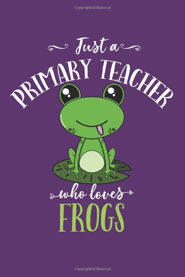 Just a Primary Teacher Who Loves Frogs: blank lined journal, kawaii ...