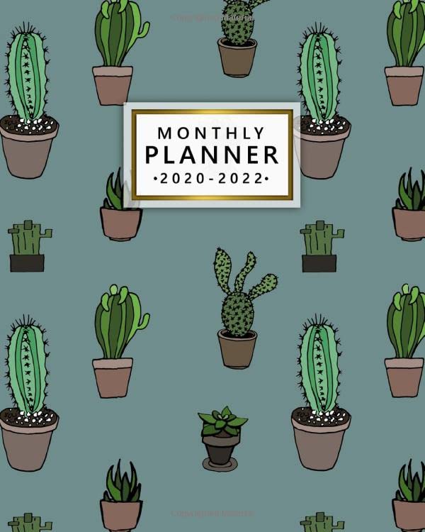2020-2022 Monthly Planner: Cute Succulents Three Year (36 Months ...