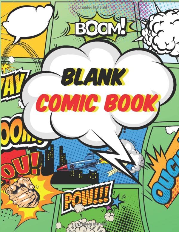 BLANK COMIC BOOK: Draw Your Own Comics - 100 Pages Blank Comic Book ...