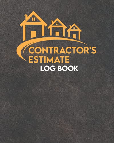Contractor's Estimate Log Book: Job Estimate Quote Record Book ...