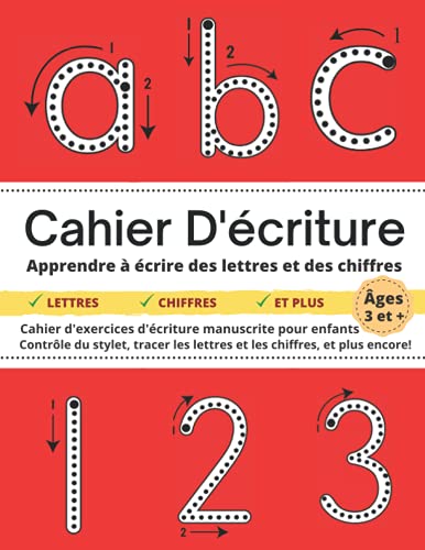Cahier D'écriture - Apprendre à écrire des lettres et des chiffres ...