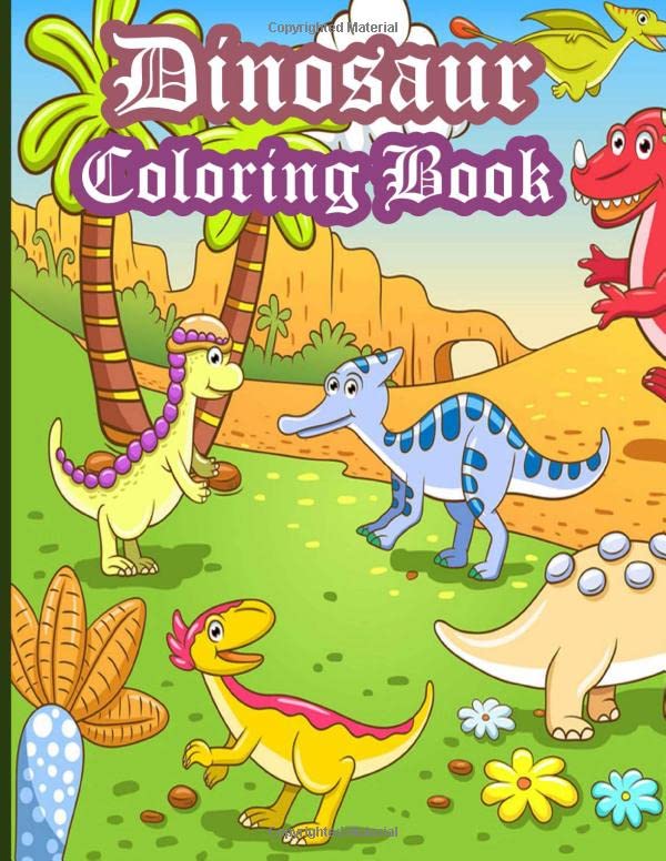 Dinosaur coloring Book: Coloring book best gift for kids by Great ...