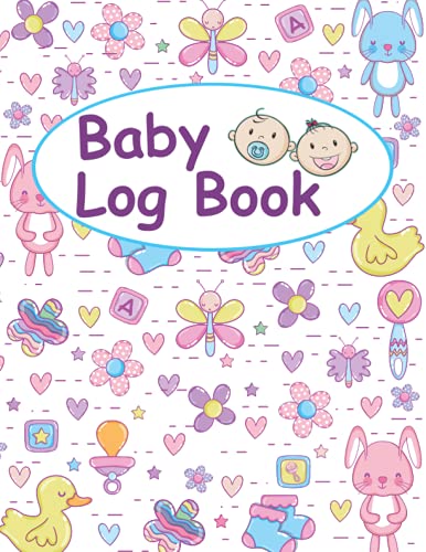 Baby Log Book: Floral Pink Cover Design | Diaper Tracker | Baby Planner ...