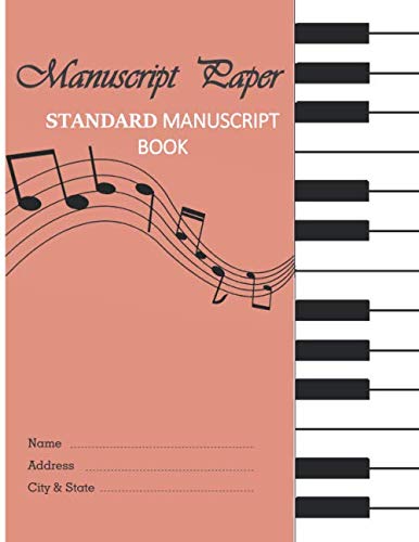 Manuscript Paper: brown Standard Manuscript book Music Notebook ...