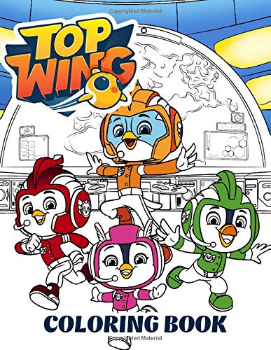 Top Wing Coloring Book: Favorite Cartoon Character Coloring Book For ...