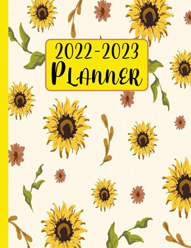 Monthly sunflower Planner 2022-2023: Sunflower Calendar For Women ...
