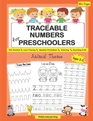 Traceable Numbers for Preschoolers: A Fun Number Tracing, Counting ...