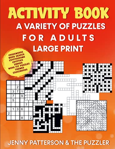 VARIETY PUZZLES FOR ADULTS: ACTIVITY BOOK IN LARGE PRINT by Jenny ...