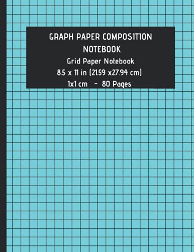 Graph Paper Notebook 80 pages: Graph Paper Notebook 80 pages square 8.5 ...