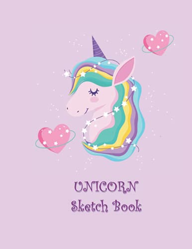 Unicorn Sketch Book: Journal composition Notebook for Drawing, Writing ...