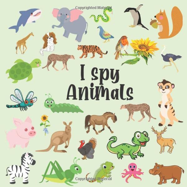 i spy Animals: i spy animals fun guessing game for 2-6 year olds | A-Z ...