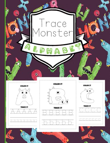 Trace Monster Alphabet: Upper Case & Lower Case Letters With Weekly ...