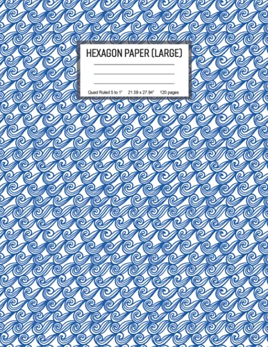 Hexagon Paper Large - 120 Pages 8.5 x 11 inch: Hexagonal Notebook not ...