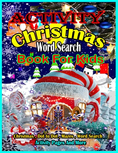 Activity Christmas Word Search Book For Kids: Relaxing kids ...