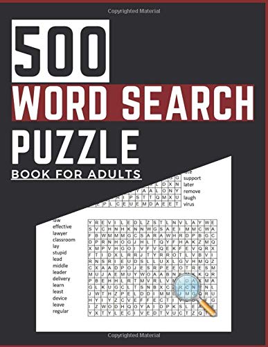 500 Word Search Puzzle Book for Adults: Hours Of Fun, Big Word Find ...