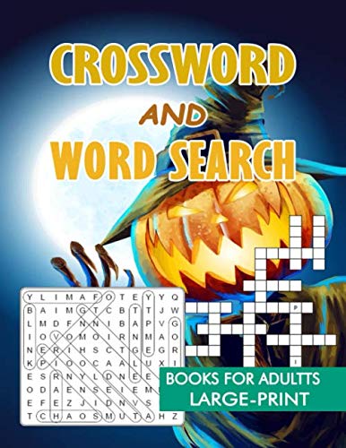 Crossword and Word Search Books For Adults: Large-Print Activity ...