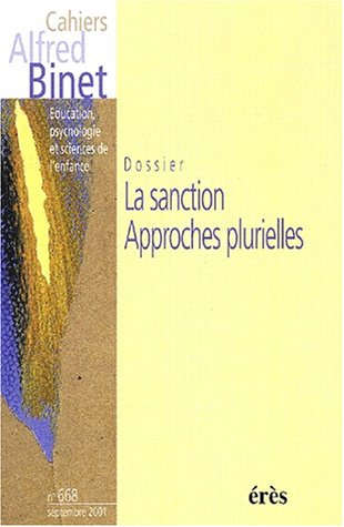 Cahiers alfred binet n 668 comment reeduquer : la sanction by Cahiers ...