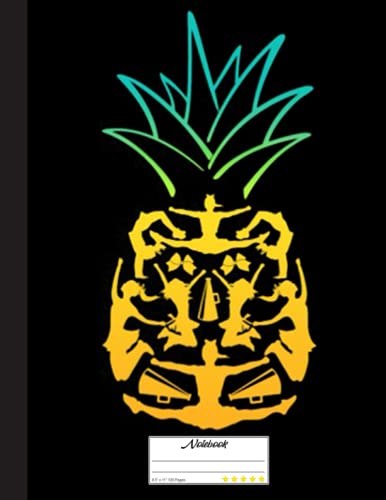 Cheer Pineapple Notebook: Wide Ruled Paper Notebook Journal for for ...