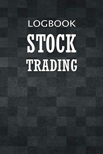 Stock Trading Logbook: Black pattern grid background cover-Stock and ...
