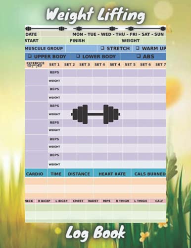Weight Lifting Log Book: Workout Tracker journal for Men,Exercise ...