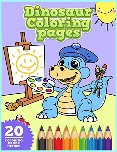 DINOSAUR COLORING PAGES: Great Gift for Boys & Girls, Ages 4-8 - Cute ...