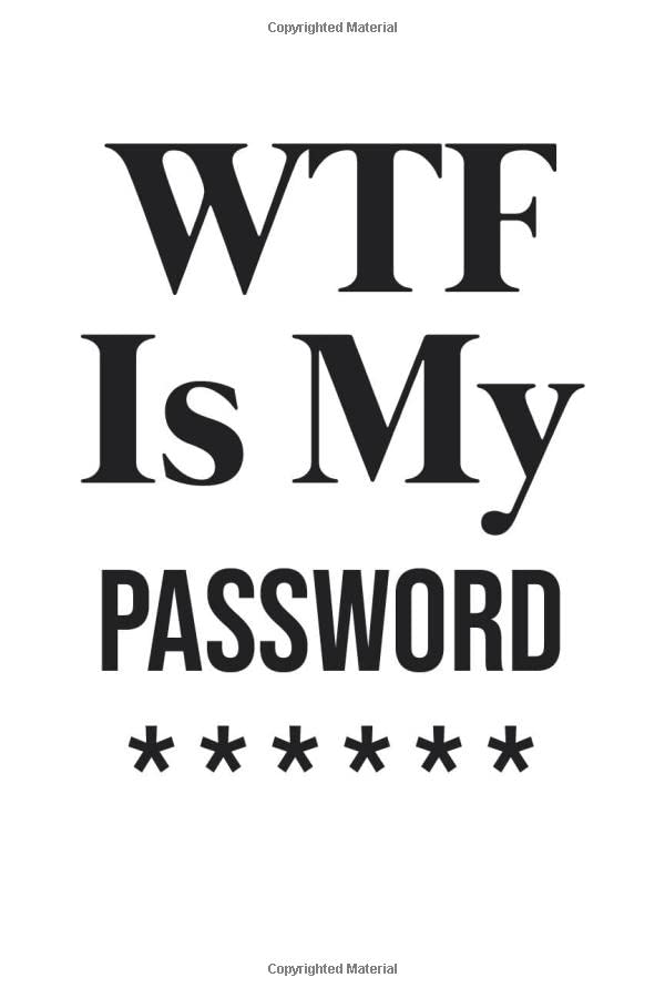 WTF Is My Password: Password Book Log Book / alphabetical password book ...