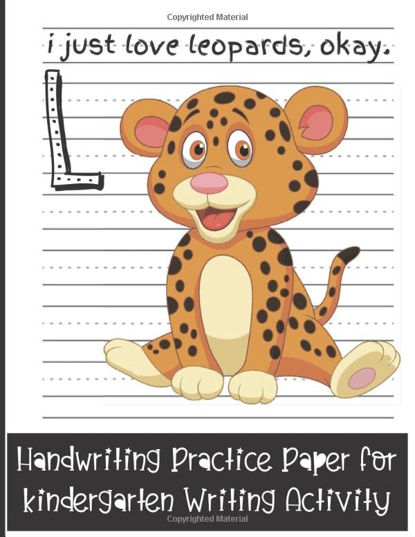 Handwriting Practice Paper For Kindergarten Writing Activity: Blank ...