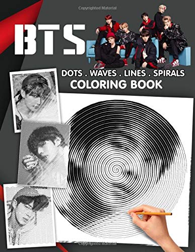 BTS Dots Lines Spirals Waves Coloring Book: A Must-Have Item For ...