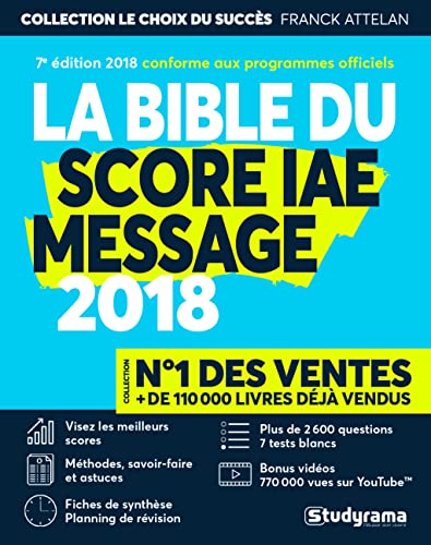 La bible du score iae message 2018 (Choix du succès) by Franck Attelan ...
