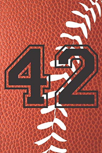 42 Journal: A Football Jersey Number #42 Forty Two Notebook For Writing ...