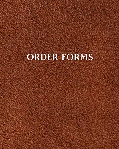 Order Forms: Order Forms and Trackers for Recording Orders Made - Keep ...