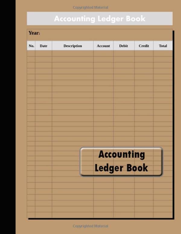 Accounting Ledger Book: Ledger Book for Bookkeeping | Journal for Small ...