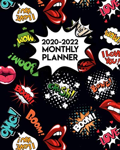2020-2022 Monthly Planner: Funny Comic & Cartoon Superheroes 3 Year ...